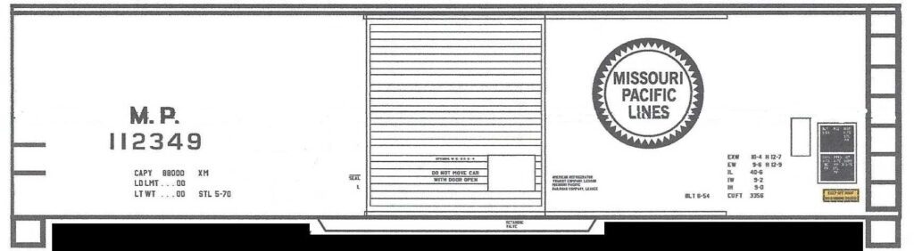 Custom HO Missouri Pacific (PC&F) 40′ Flour Boxcar Parts Kit & Decals ...